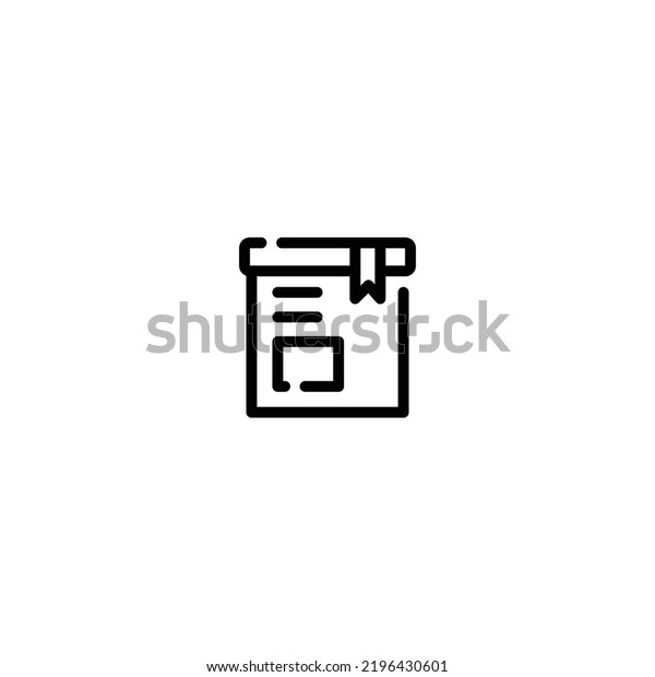 Box Incomplete Line Art Icon Template Stock Vector (Royalty Free ...