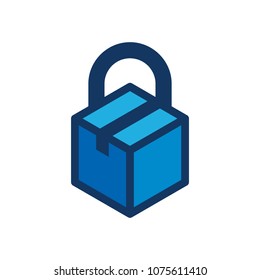 Box Lock Logo Icon Design Stock Vector (Royalty Free) 1075611410