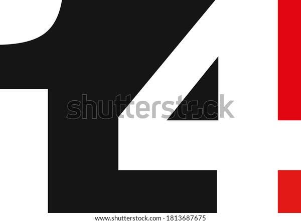 Box Number 14 Logo Design Anniversary Stock Vector (Royalty Free ...