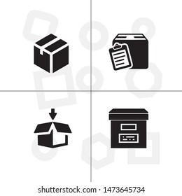 Box Package Parcel Delivery Logistics Lineal Stock Vector (Royalty Free ...