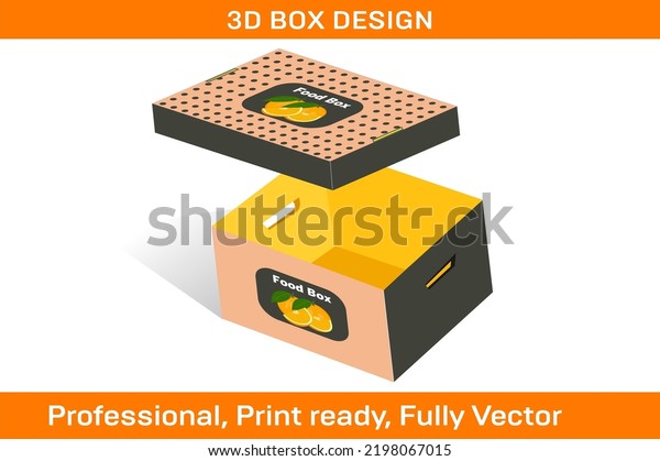 Box Packaging Design Template Food Stock Vector (Royalty Free ...
