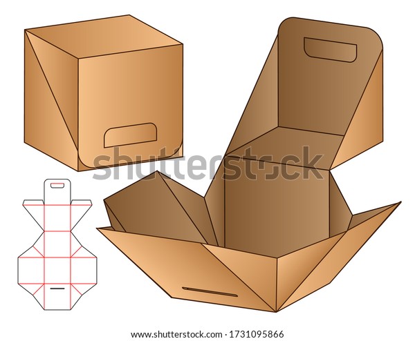Box Packaging Die Cut Template Design Stock Vector (Royalty Free ...