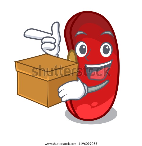 Box Red Bean Cartoon Bowl Stock Vector (Royalty Free) 1196099086 ...