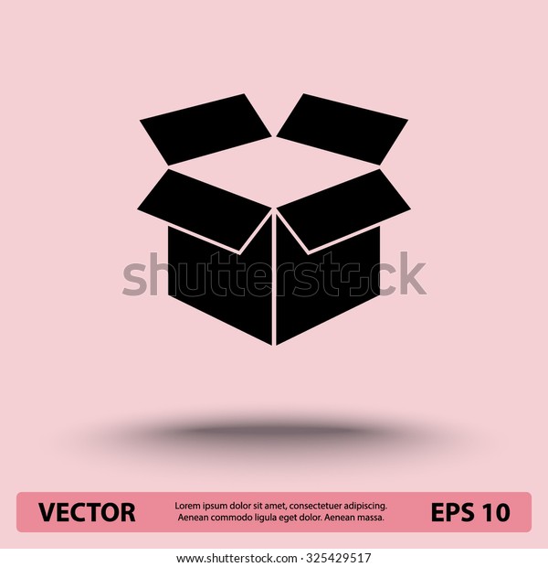 Box Sign Icons Vector Illustration Flat Stock Vector (Royalty Free ...