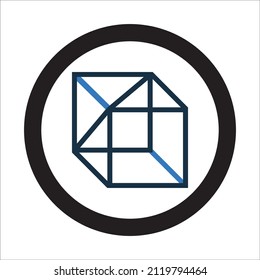 Box Three Dimensional Drawing Icon Stock Vector (Royalty Free ...