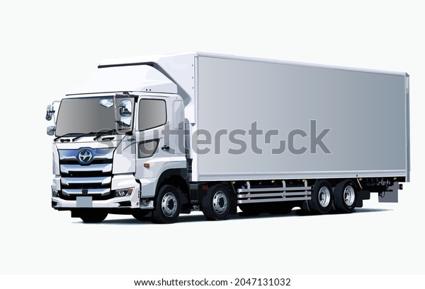 Box Truck Art Design Vector Template Stock Vector (Royalty Free ...