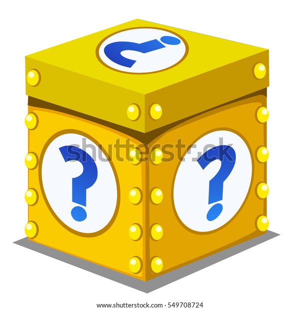 Box Unknown Contents Isolated On White Stock Vector (Royalty Free ...