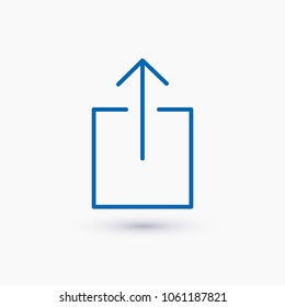 Box Upload Icon Vector Illustration Linear Stock Vector (Royalty Free ...
