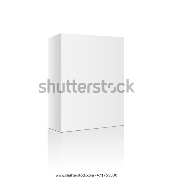 Box White Empty Blank Isolated Package Stock Vector (Royalty Free ...