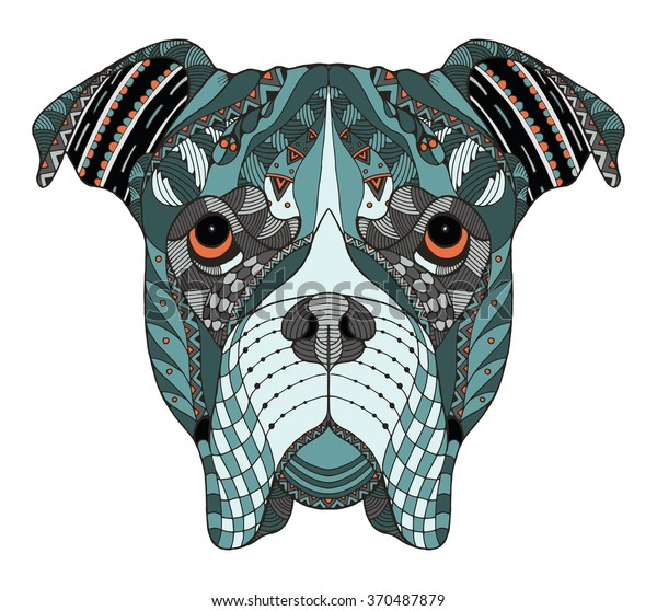 Boxer Dog Head Zentangle Stylized Vector Stock Vector (Royalty Free ...