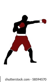 4,674 Male boxer silhouette Stock Illustrations, Images & Vectors ...