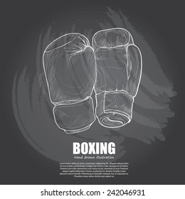 Boxing Background Design Hand Drawn Stock Vector (Royalty Free ...