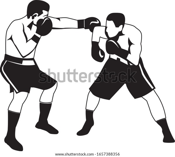 Boxing Boxer Knocking Out His Opponent Stock Vector (Royalty Free ...