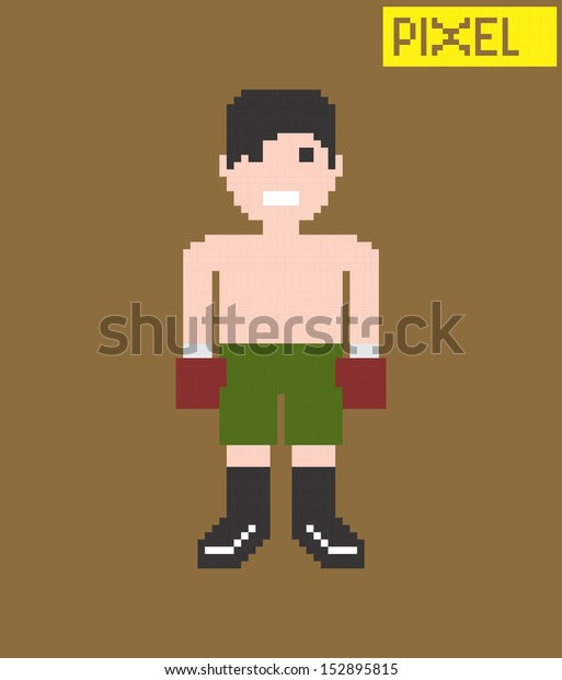 Boxing Fighter Pixel Art Character 스톡 벡터(로열티 프리) 152895815 | Shutterstock