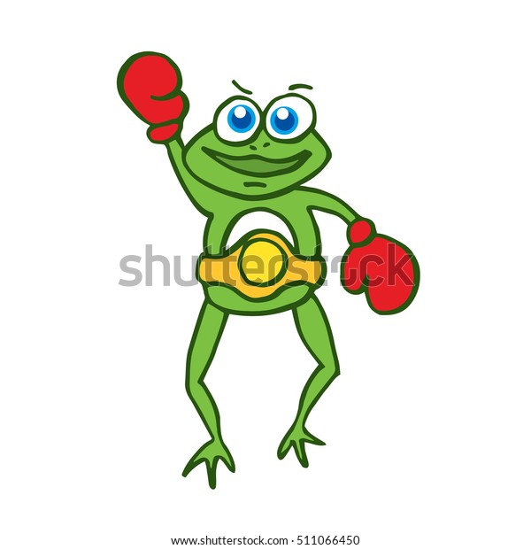 Boxing Frog Happy Cartoon Vector Stock Vector (Royalty Free) 511066450 ...