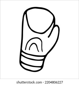 Boxing Glove Doodle Style Vector Illustration Stock Vector (Royalty ...