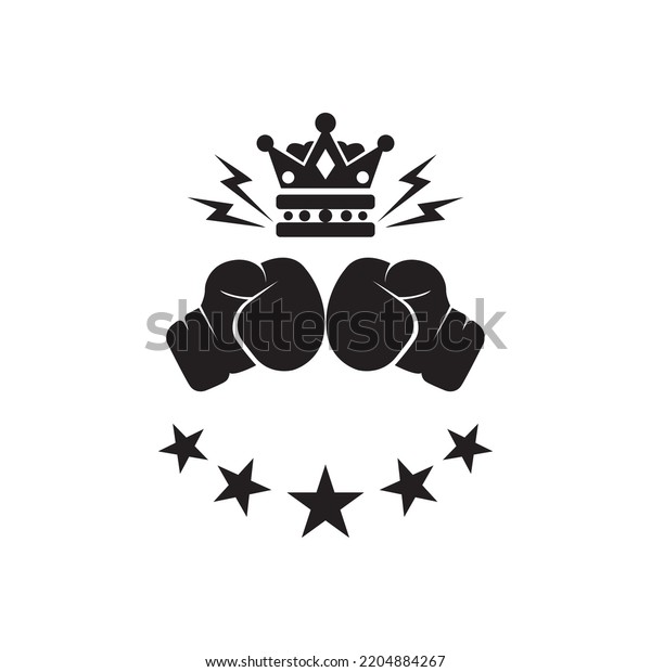 Boxing Gloves Logo Vector Icon Illustration Stock Vector (Royalty Free ...