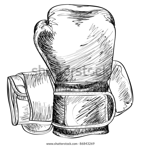 Boxing Gloves Sketch Vector Illustration Stock Vector (Royalty Free ...