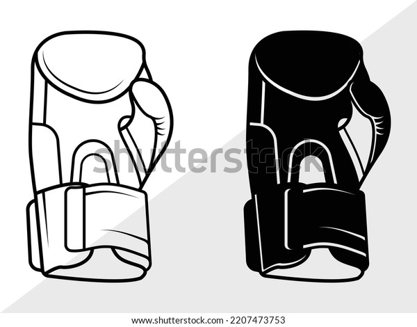 Boxing Gloves Svg Printable Vector Illustration Stock Vector (Royalty ...