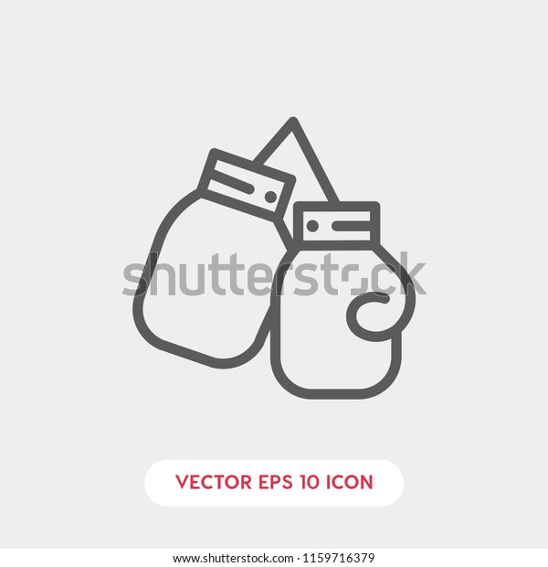 Boxing Gloves Vector Icon Boxing Symbol Stock Vector (Royalty Free ...