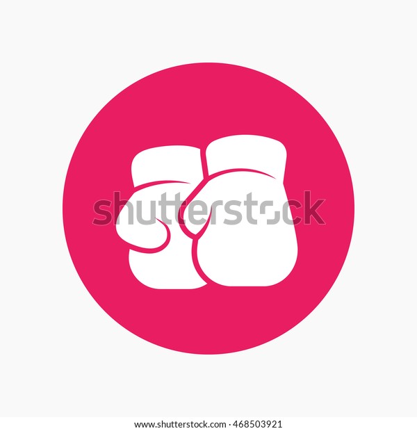 Boxing Icon Round Pictogram Vector Illustration Stock Vector (Royalty ...