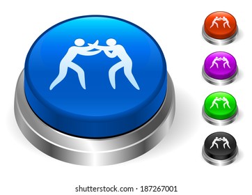 Boxing Icons On Round Button Collection Stock Vector (Royalty Free ...