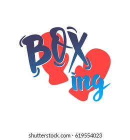 Boxing Lettering Hand Drawn Vector Illustration Stock Vector (Royalty ...