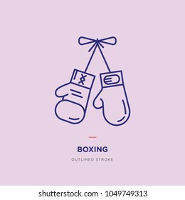 Boxing Line Icon Stock Vector (Royalty Free) 1049749313 | Shutterstock