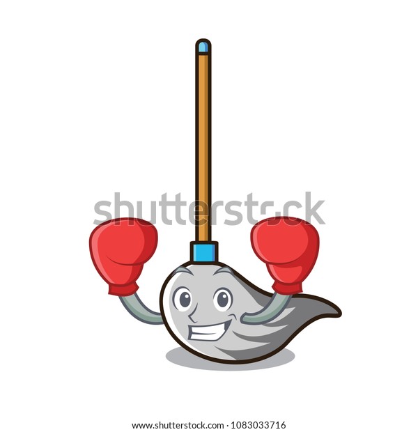 Boxing Mop Character Cartoon Style Stock Vector (Royalty Free) 1083033716