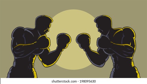 Boxing Outlines Stock Vector (Royalty Free) 198095630 | Shutterstock