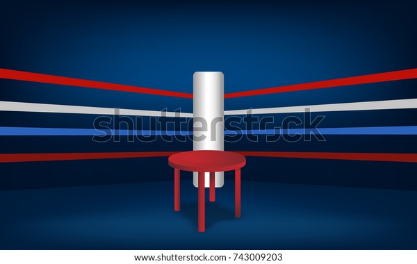 Boxing Ring Corner Red Chair Vector Stock Vector (Royalty Free ...