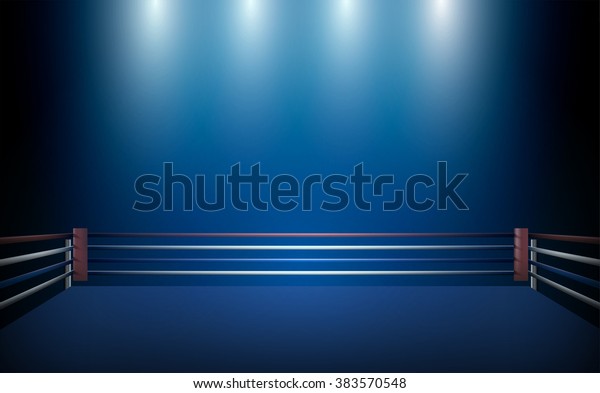Boxing Ring Floodlights Vector Design Stock Vector (Royalty Free) 383570548
