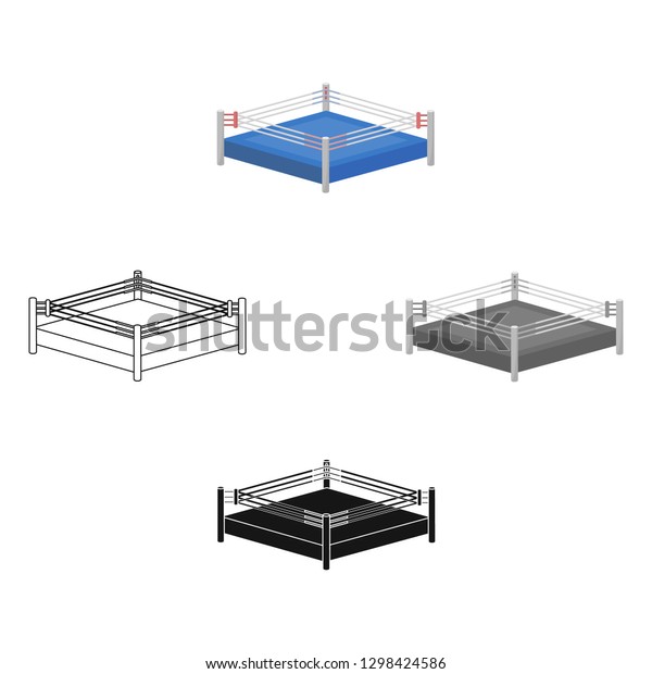 Boxing Ring Icon Cartoon Style Isolated Stock Vector (Royalty Free ...