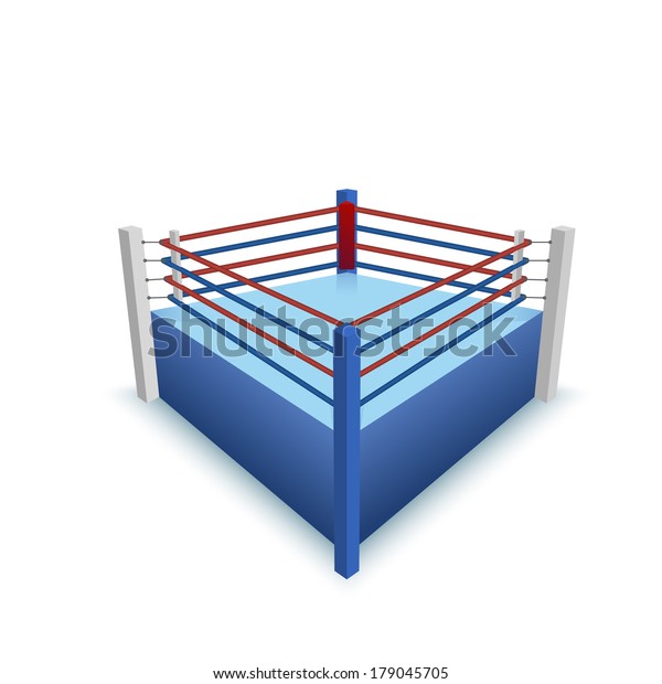 Boxing Ring Isolated On White Vector : image vectorielle de stock ...
