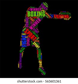 Boxing Typography Word Cloud Colorful Vector Stock Vector (Royalty Free) 563601361 | Shutterstock