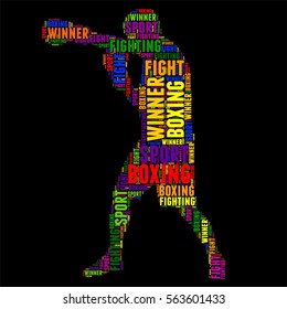 Boxing Typography Word Cloud Colorful Vector Stock Vector (Royalty Free) 563601433 | Shutterstock
