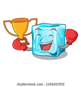 Boxing Winner Ice Cubes On Cartoon Stock Vector (Royalty Free ...