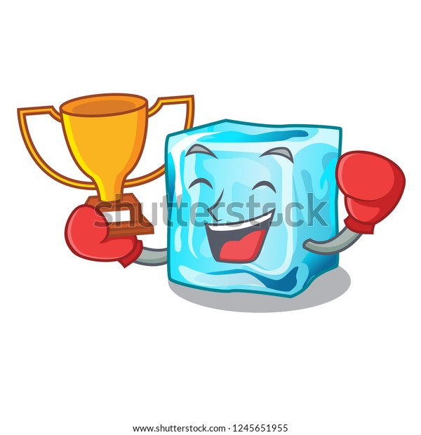 Boxing Winner Ice Cubes On Cartoon Stock Vector (Royalty Free ...