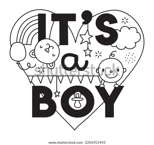 Boy Baby Heart Vector Illustration Stock Vector (Royalty Free ...