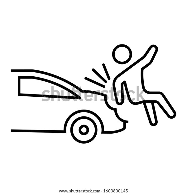 Boy Being Hit By Car Design Stock Vector (Royalty Free) 1603800145 ...