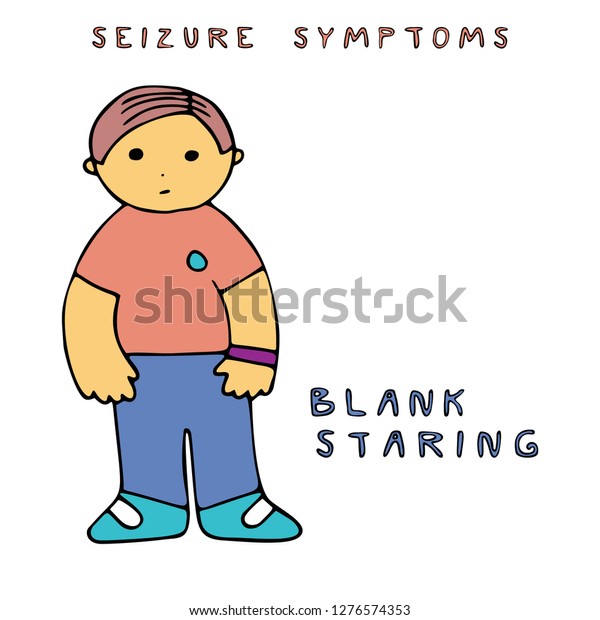 Boy Blank Staring Seizure Symptom Epilepsy: เวกเตอร์สต็อก (ปลอดค่า ...