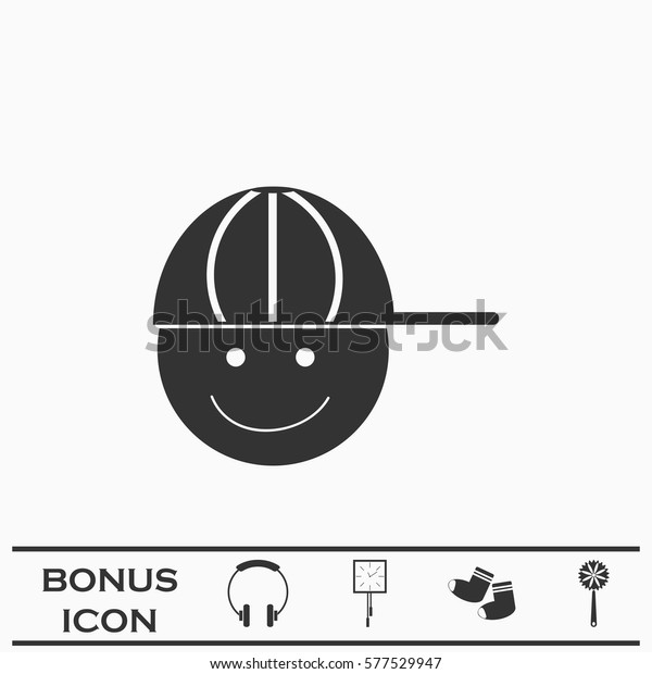 Boy Cap Icon Flat Black Pictogram Stock Vector (Royalty Free) 577529947 ...
