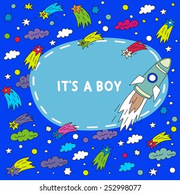 Boy Card Design: vector de stock (libre de regalías) 252998077