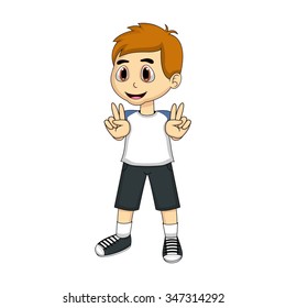 Boy Cartoon Vector Illustration Stock Vector (Royalty Free) 347314292 ...