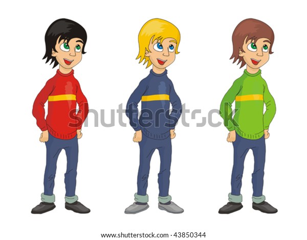 Boy Cartoon Vector Illustration Stock Vector (Royalty Free) 43850344 ...