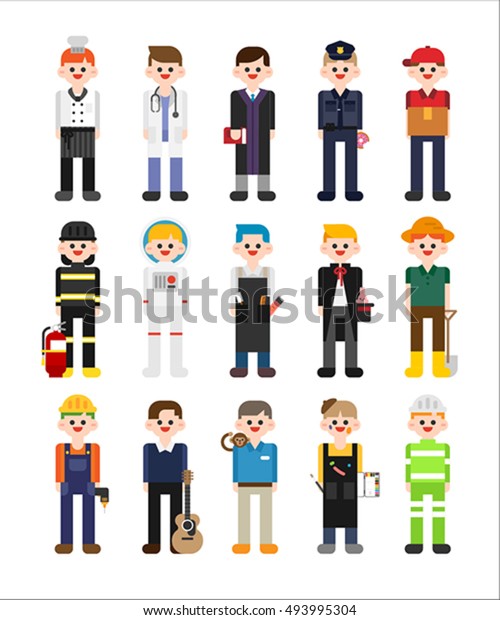 Boy Character About Job Vector Illustration 库存矢量图（免版税）493995304 ...
