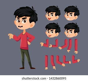 Boy Character Motion Design Animation Stock Vector (Royalty Free ...