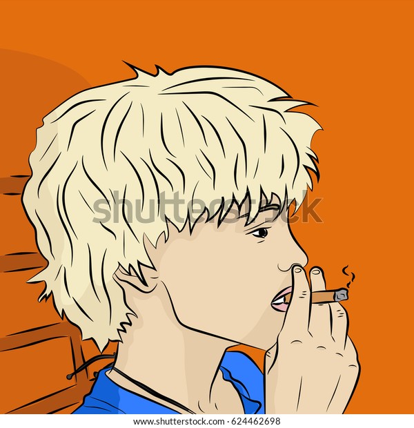 Boy Cigarette Stock Vector (Royalty Free) 624462698 | Shutterstock