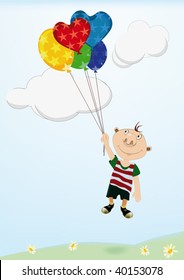 5,784 Boy flying balloon Images, Stock Photos & Vectors | Shutterstock