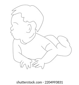Boy Crawling Art Draw Stock Vector (Royalty Free) 2204993831 | Shutterstock